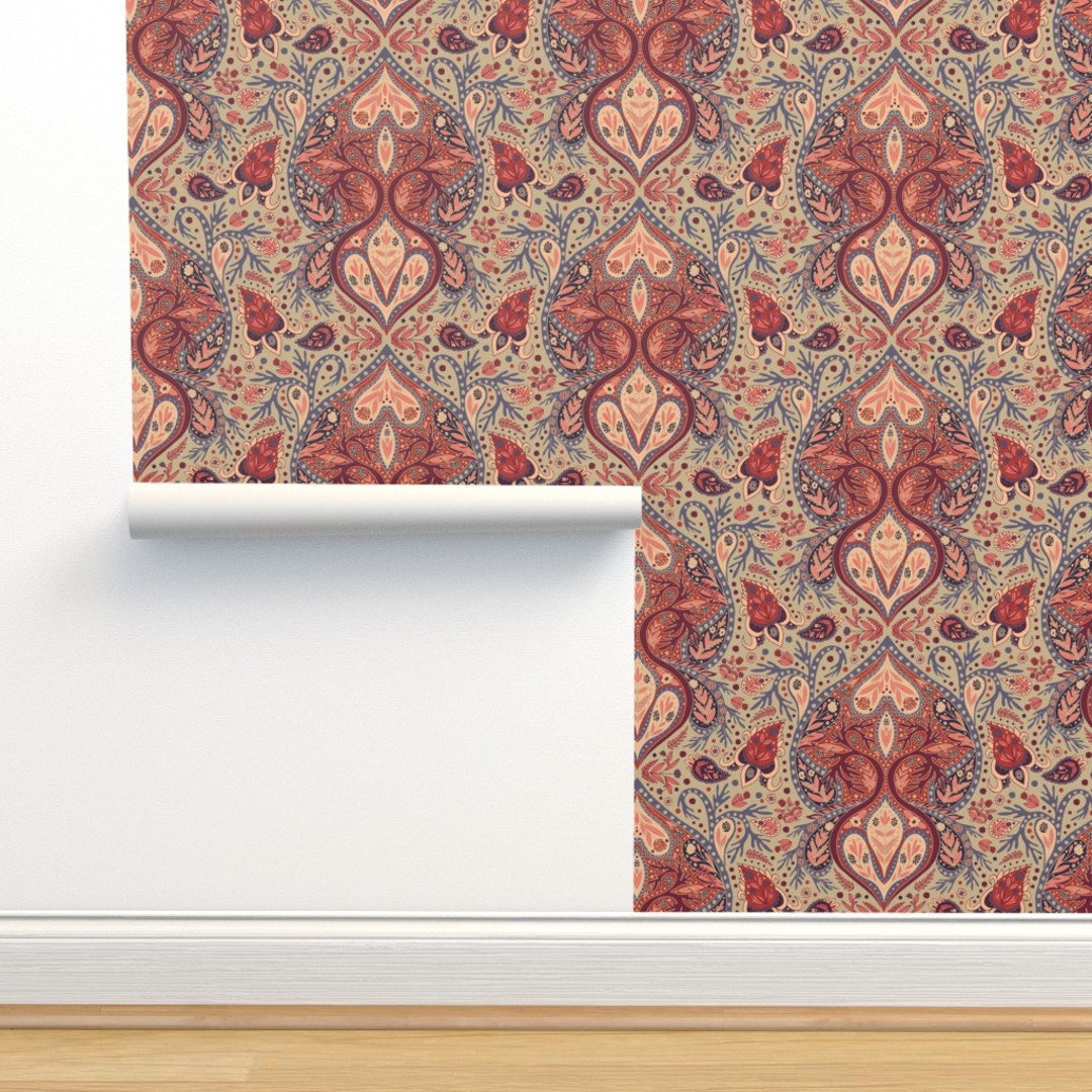 Paisley Wallpaper Pretty Paisley Pattern by Somecallmebeth - Etsy
