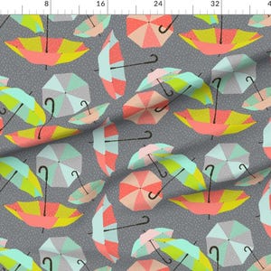 April Showers Colorful Umbrellas Fabric April Showers by Kaileyhawthorn ...