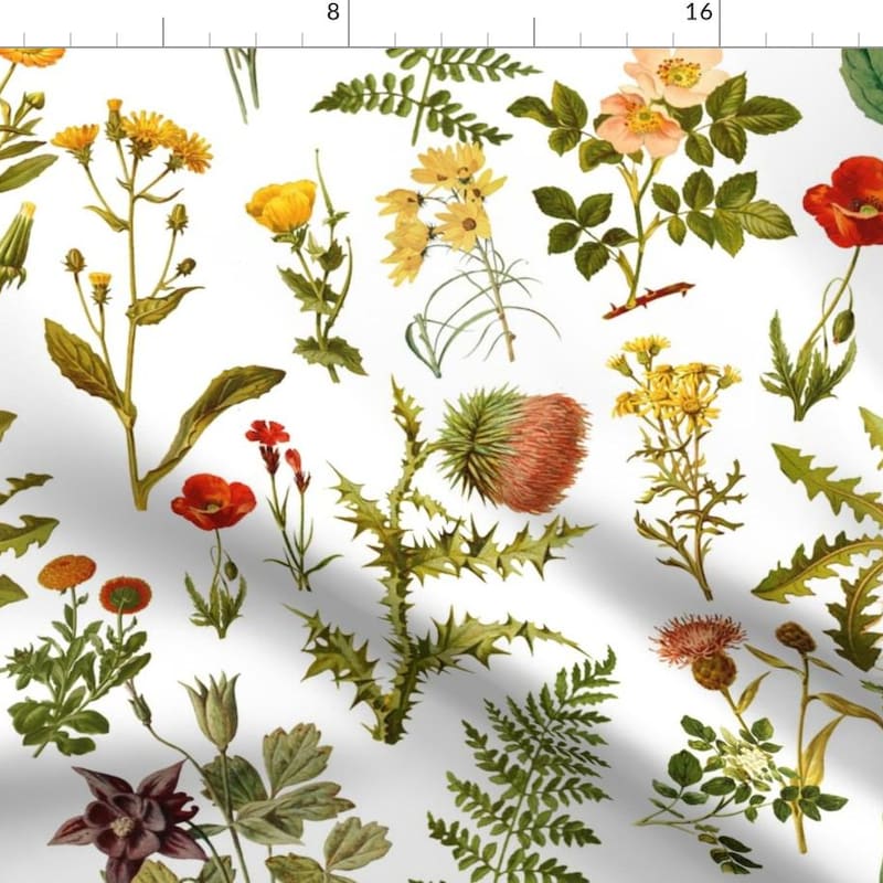Botanical Fabric - Etsy