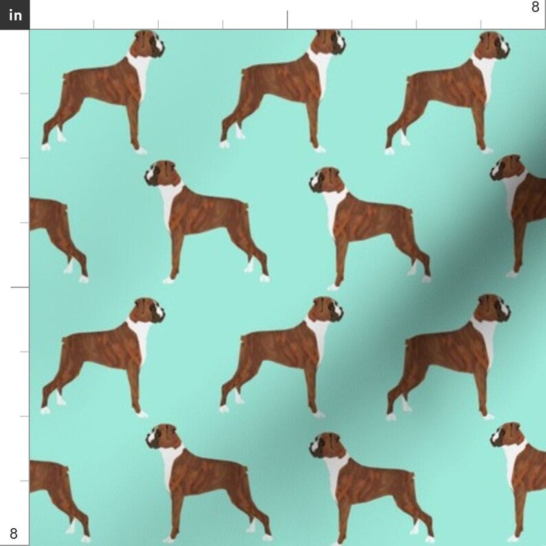 Blue Boxer Dog Pet Boxer Fabric For Crafts Home Decor Textiles | Etsy
