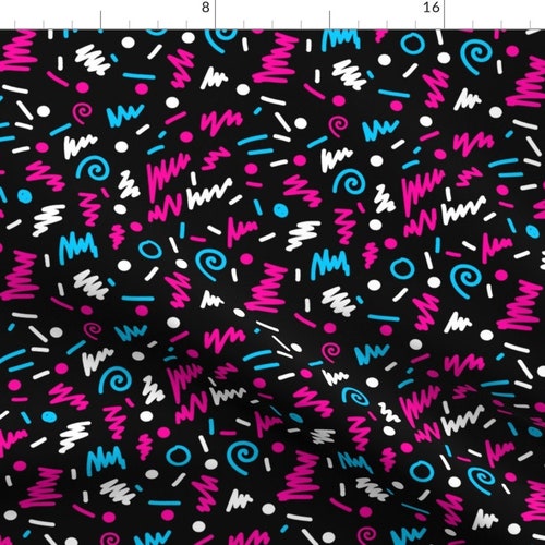 Memphis Fabric Memphis New by Charlottewinter Memphis 90s | Etsy