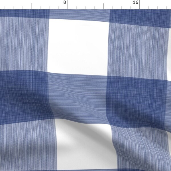 Blue Buffalo Plaid Fabric - Etsy