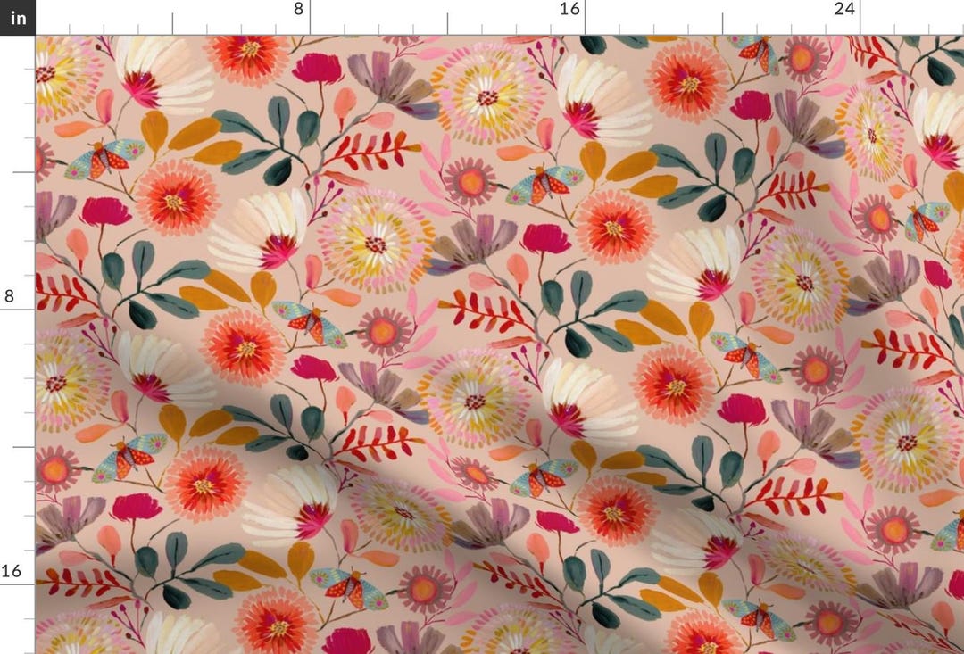 Cottagecore Fabric - Garden Botanicals Medium by Subhashini_narayanan ...