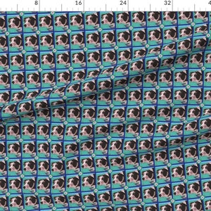 Border Collie Bullseye Fabric Border Collie Bullseye by David Kent ...