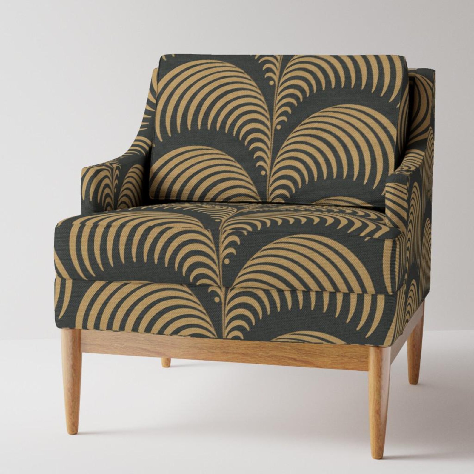 Art Deco Palm Upholstery Fabric- Palm Art Deco by Pippa_shaw - Bold ...