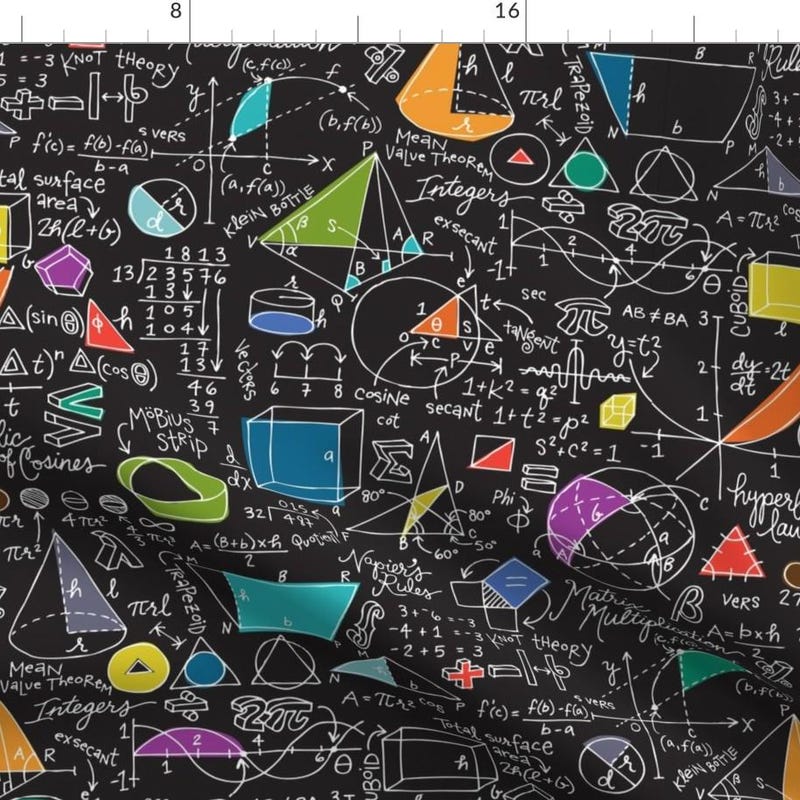 Math Fabric - Etsy