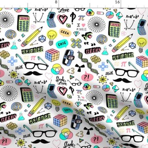 Geek Chic Fabric Geek Chic by Kristinnohe Geeky Nerdy Science Glasses ...