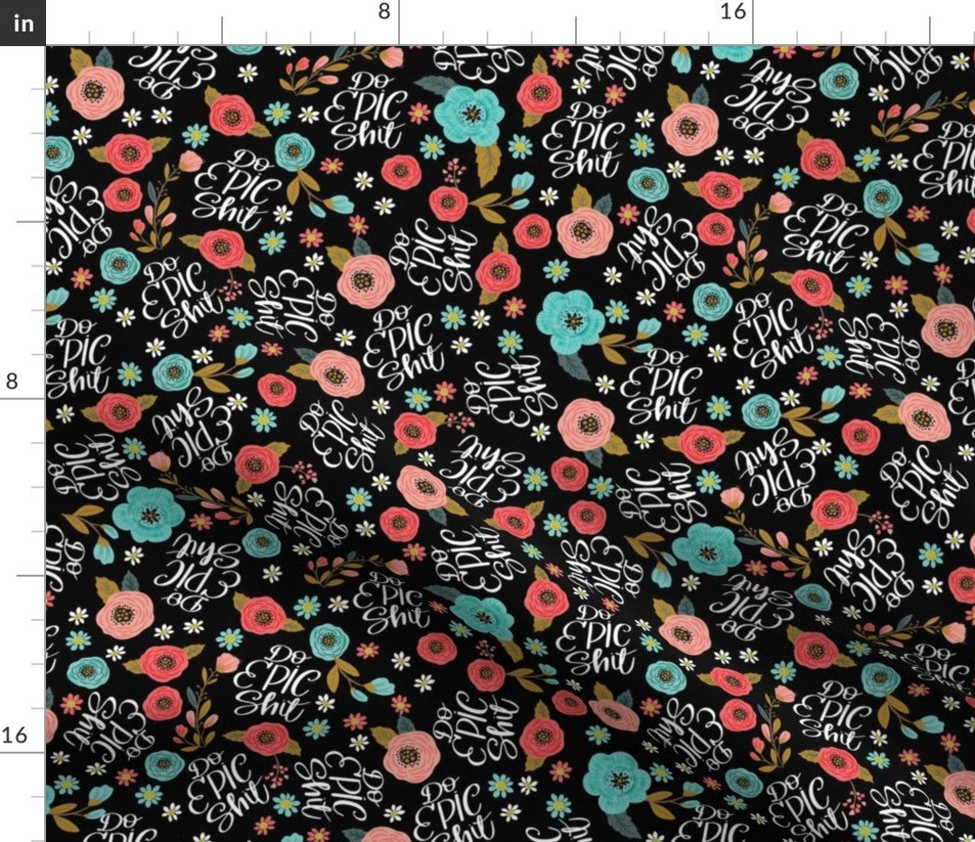 Swear Fabric Pretty Sweary Cursewords by Cynthiafrenette Epic Swear ...