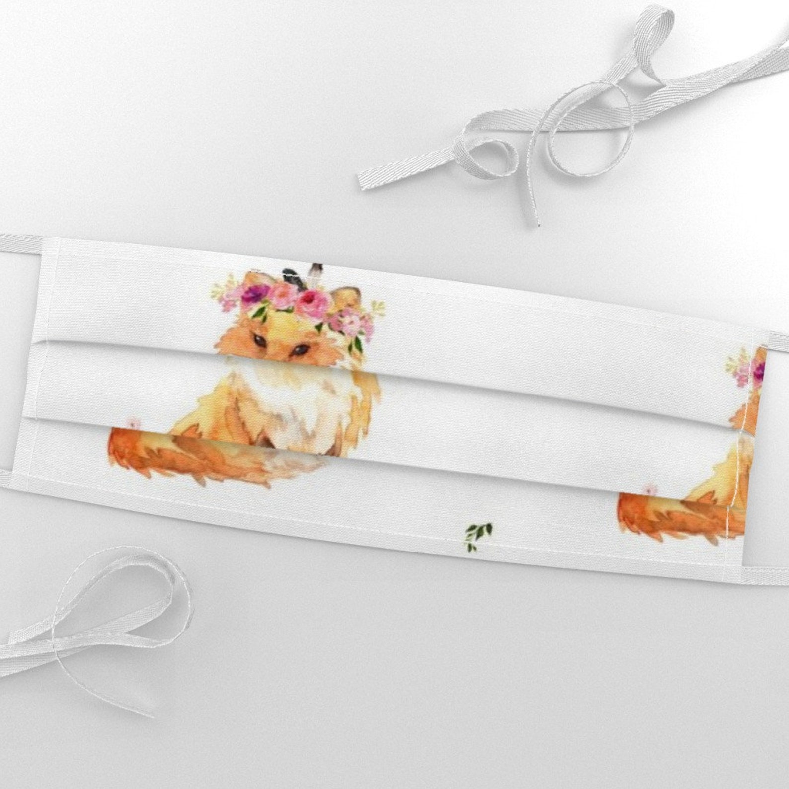 Boho Fox Fabric Floral Fox / Wild One by Shopcabin Orange | Etsy