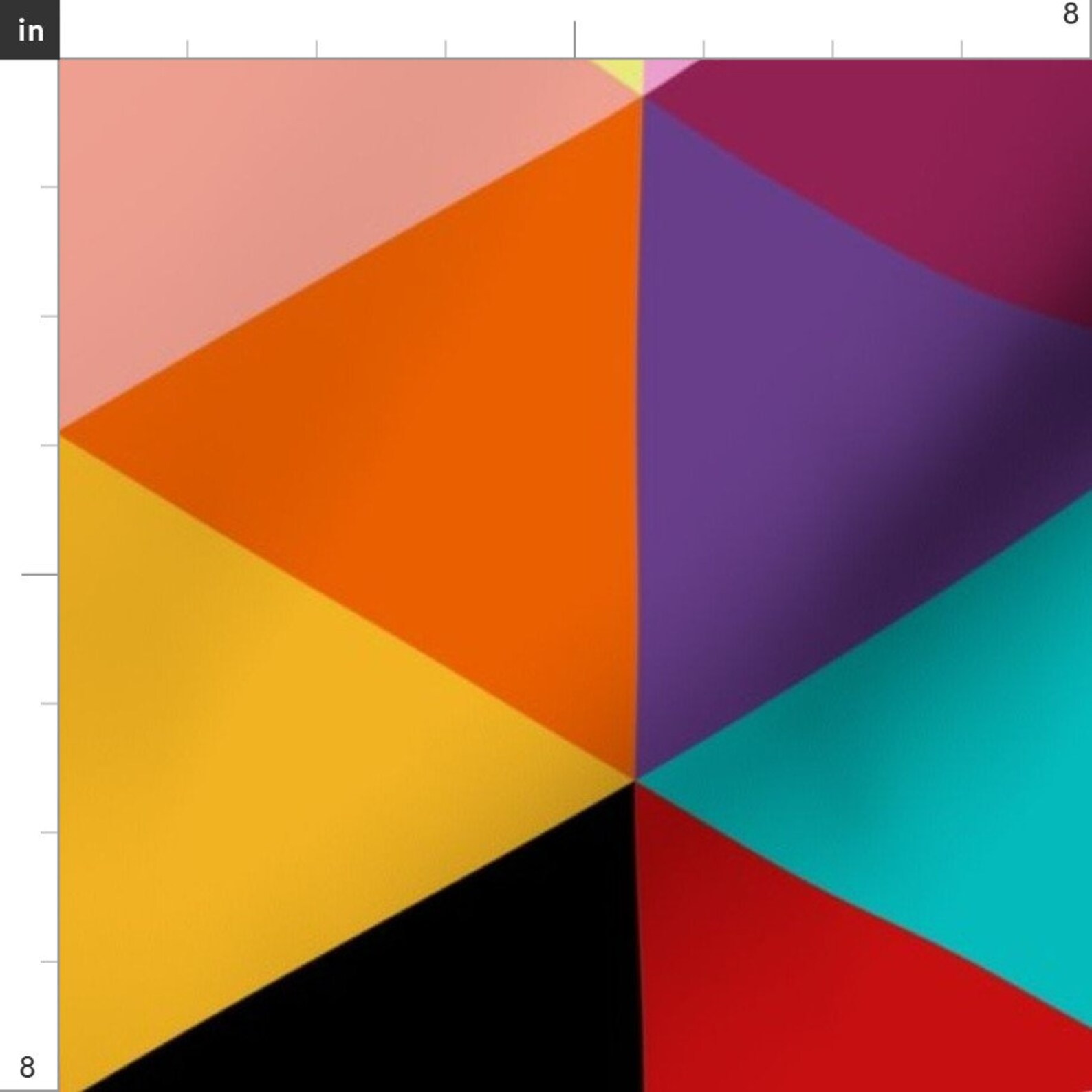 Geometric Fabric Colorful Geometric Triangle Cheater Quilt - Etsy