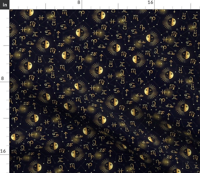Astrology Star Signs Fabric Astrology by Artypeaches - Etsy