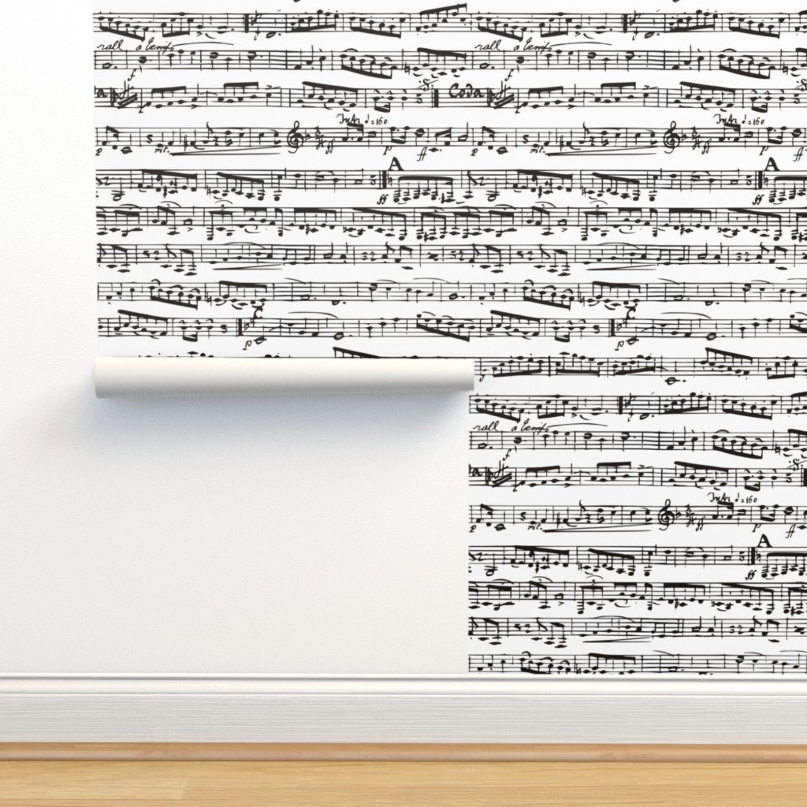Music Notes Wallpaper Black and White Music Notes by - Etsy