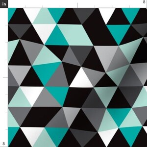 Triangle Fabric Bright Pastel Modern Geometric Triangle Pattern Blue by ...