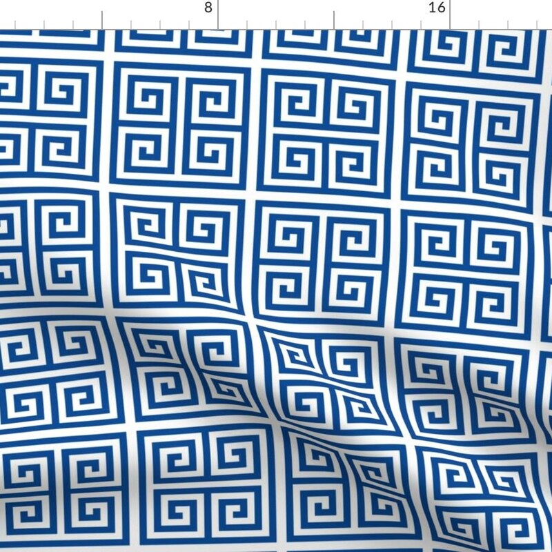 Blue Greek Key - Etsy
