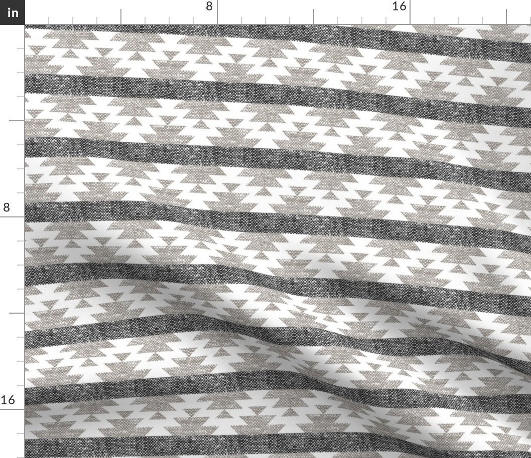 Aztec Fabric Woven Aztec Neutrals by Littlearrowdesign | Etsy