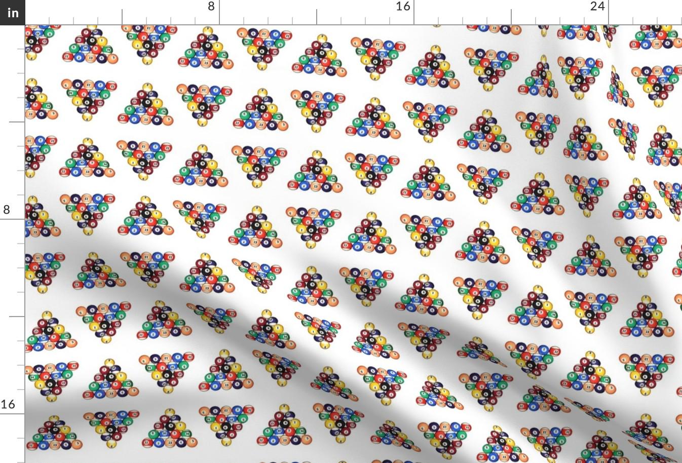 Pool Fabric - Eight Ball Racked by Thin Line Textiles - Pool Billiards ...