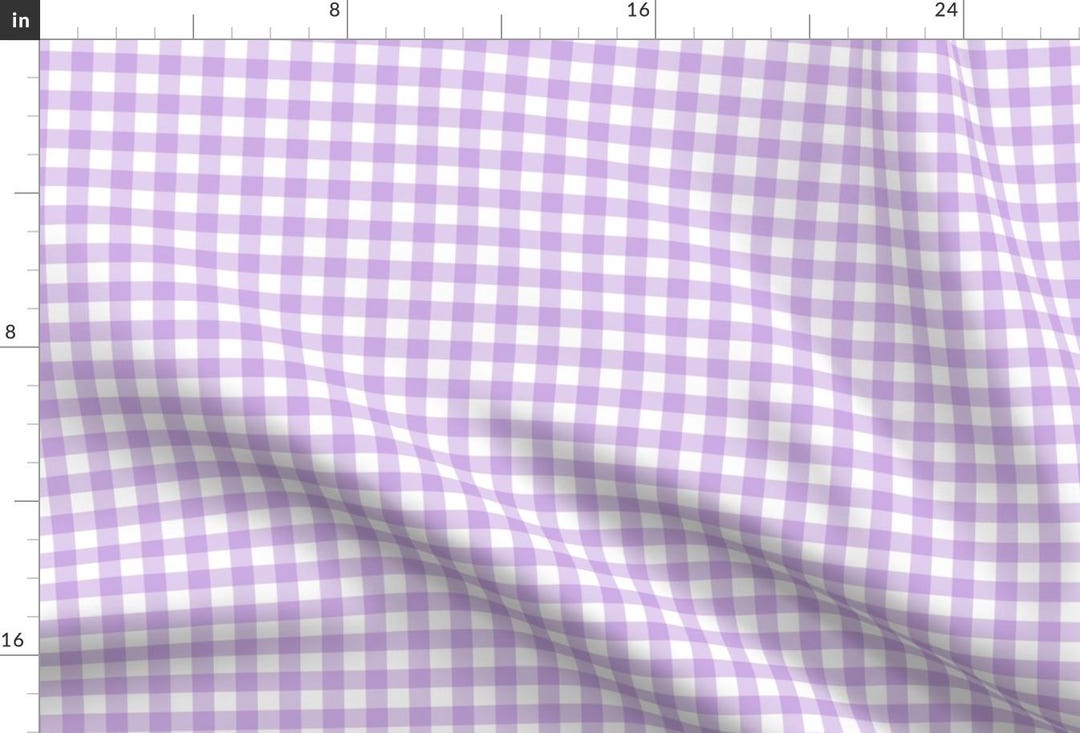 Purple Fabric - 12" Lavendar Gingham by Gingerlous - Plaid Gingham ...