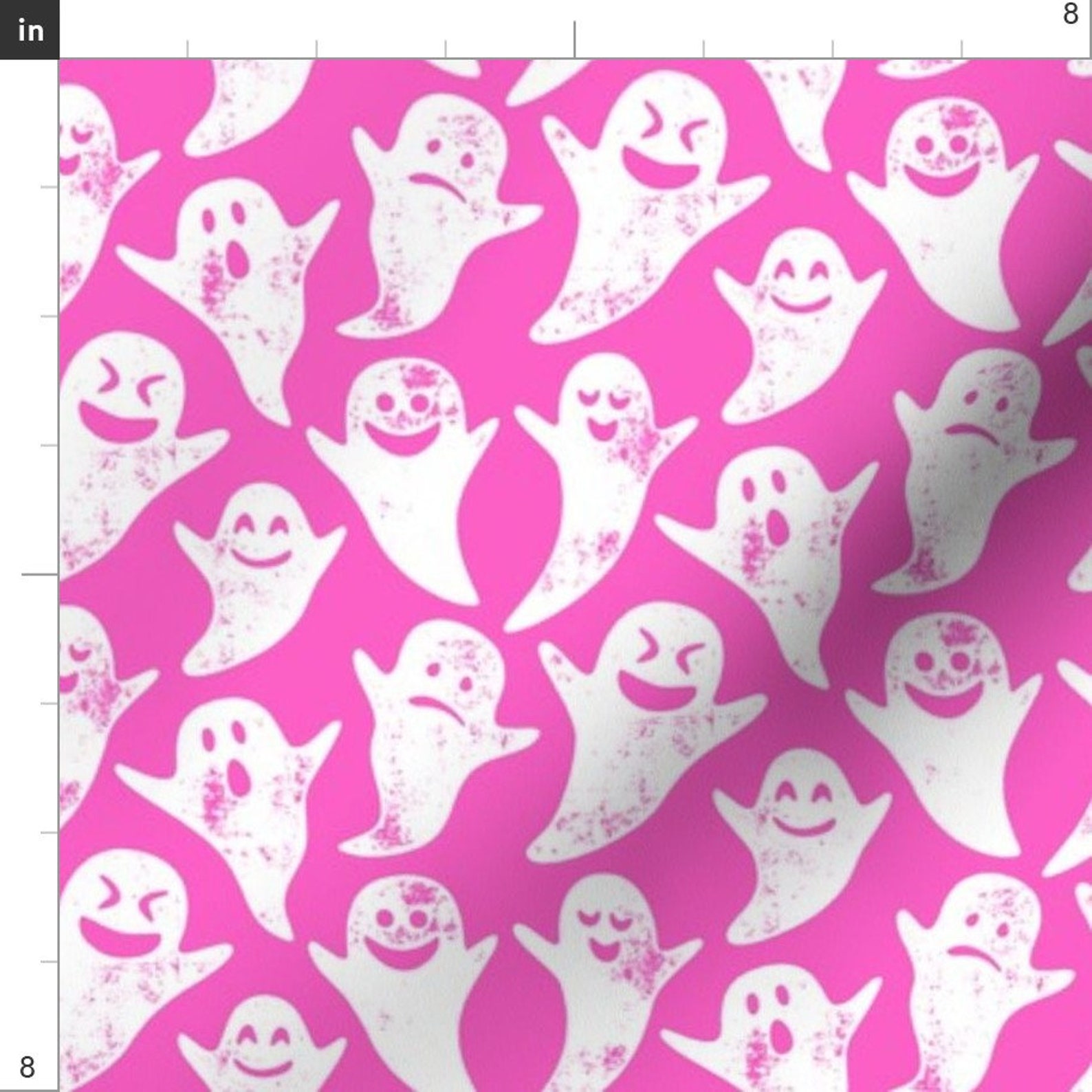 Ghost Fabric Ghost on Hot Pink Halloween by - Etsy