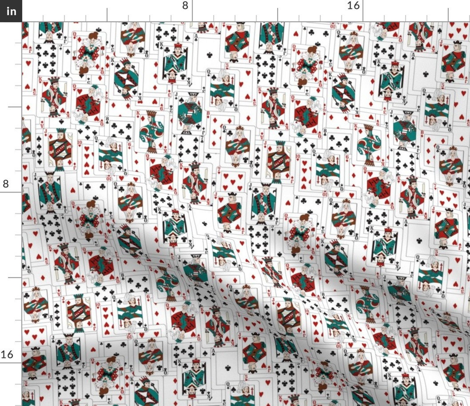 Playing Cards Fabric the Whole Deck in Western by Mag-o - Etsy