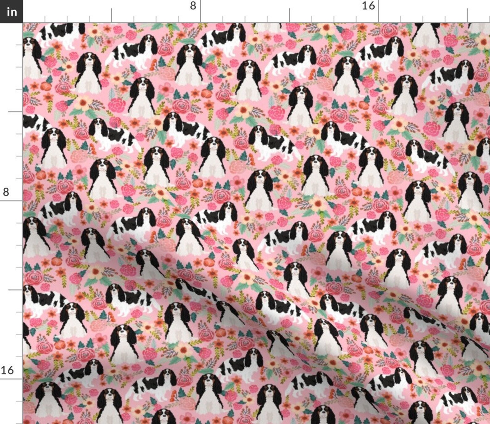 Cavalier King Charles Fabric Cavalier King Charles Spaniel | Etsy