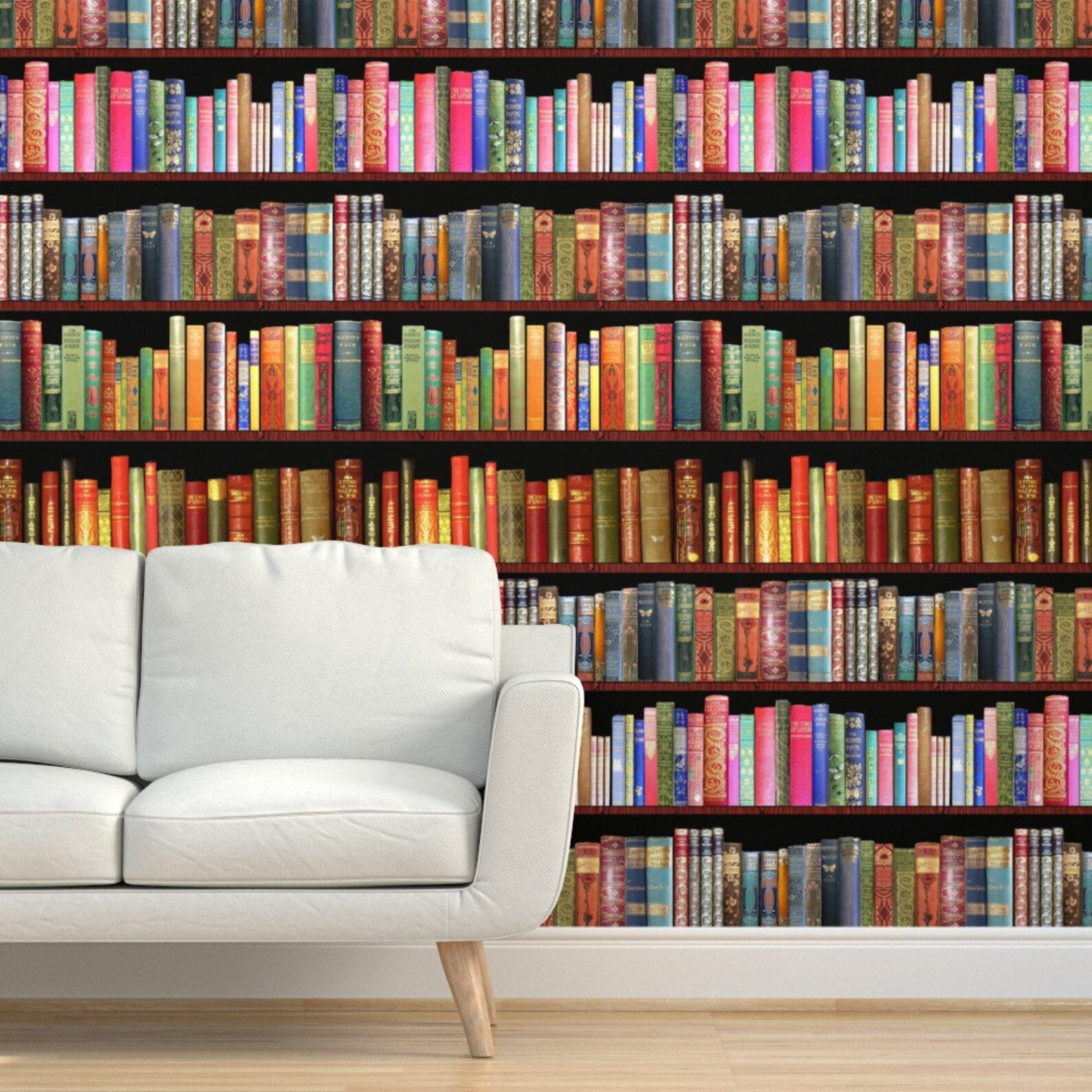 Library Wallpaper Antique Books More by Magentarosedesigns - Etsy