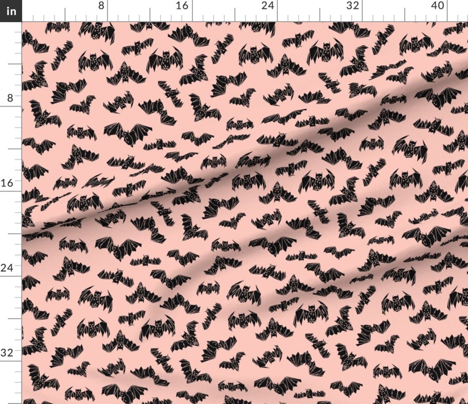 Bat Fabric Bat Halloween Pink Pastel Bats Kids Nursery Baby - Etsy Canada
