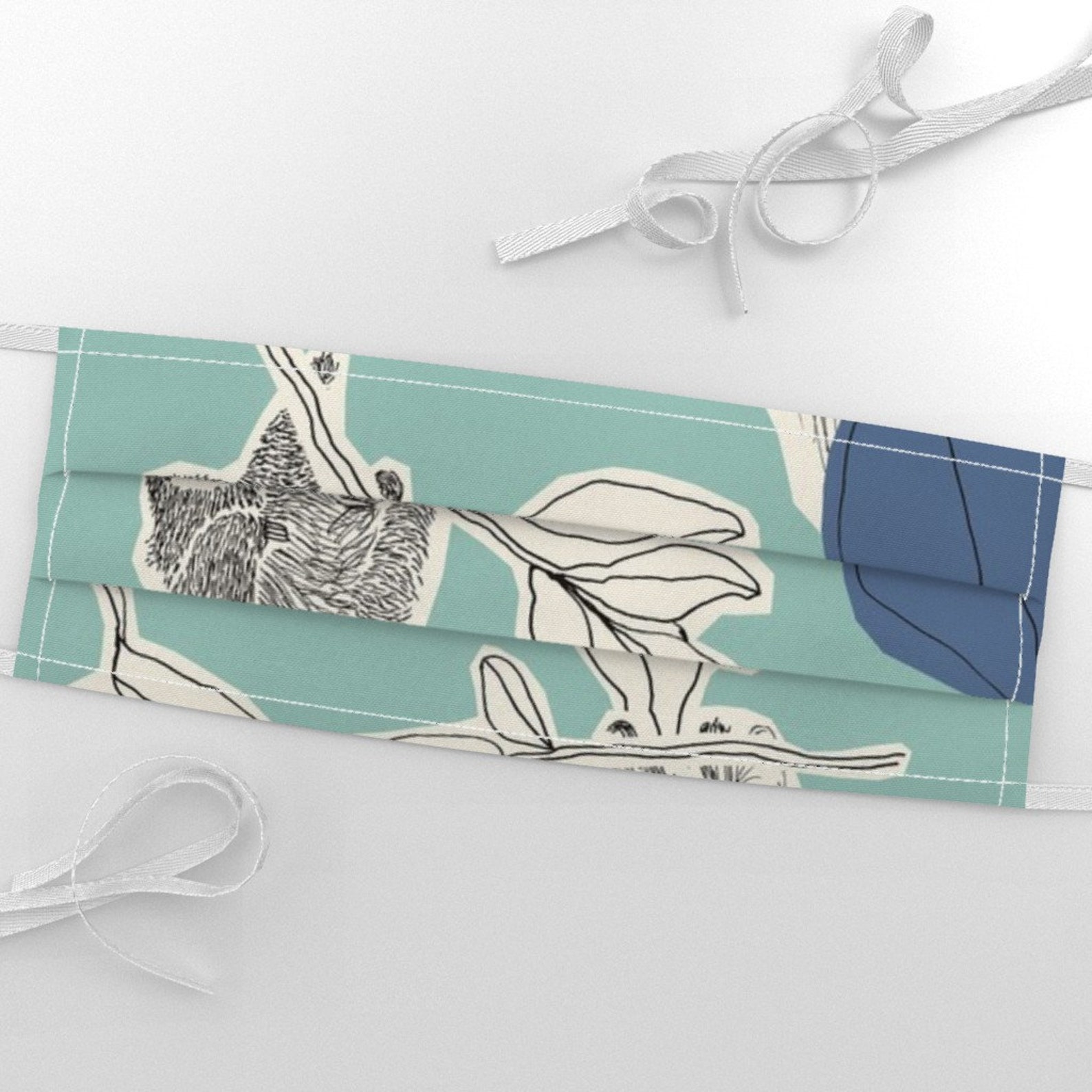 Sloths Fabric Large Scale Sloths on Turquoise by - Etsy