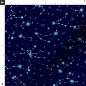 Zodiac Fabric Zodiac Constellations by Sandityche Zodiac Star Sign ...
