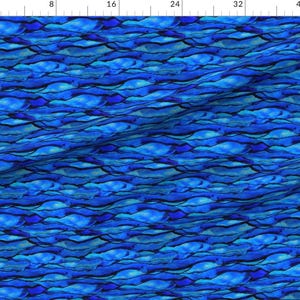 Ocean Ripple Fabric Ocean Ripple by Poetryqn Watercolor Ocean Waves ...