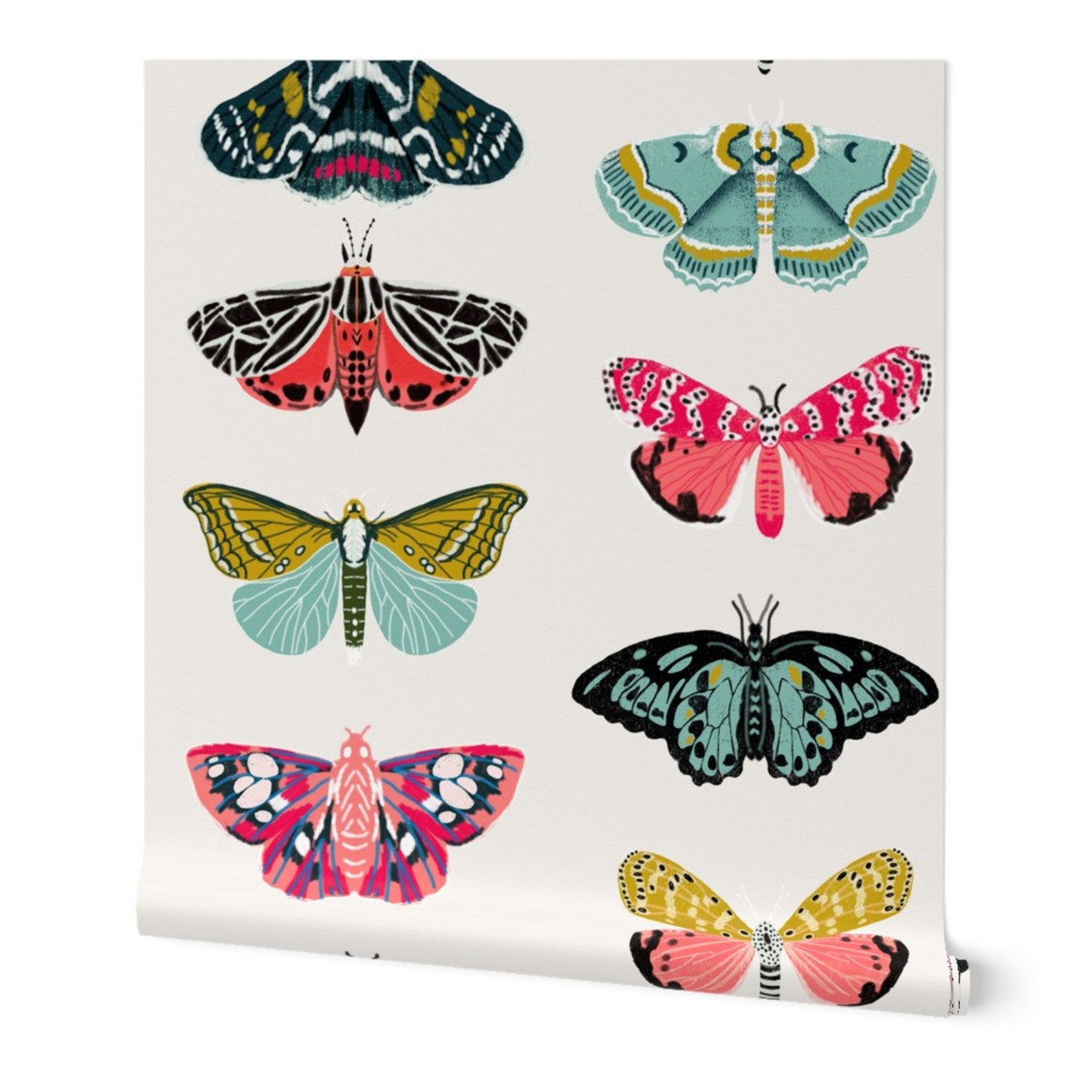 Moth Wallpaper Moths // Butterflies Moth Design by Andrea - Etsy