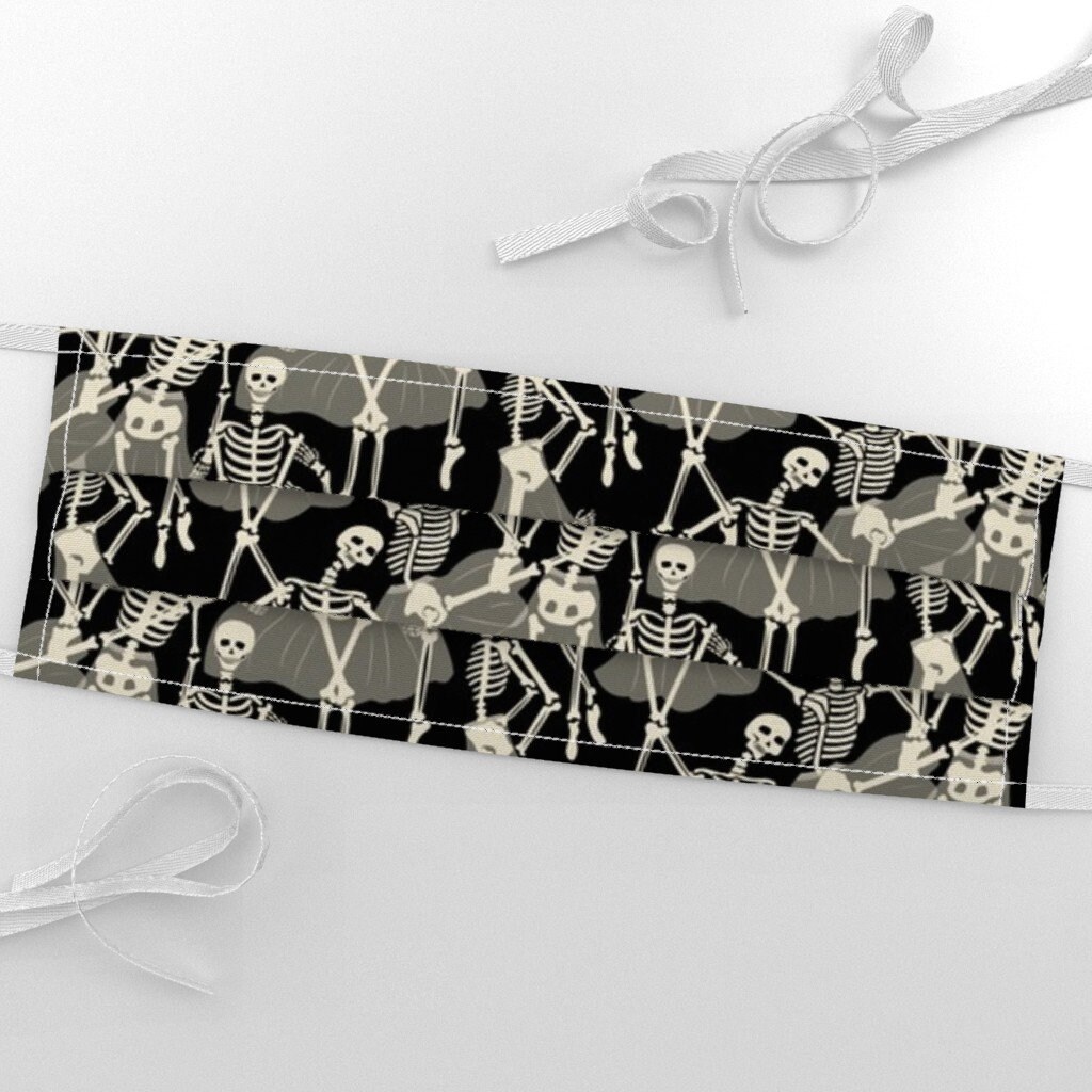 Dancing Skeletons Fabric the Skeletons Dance by Mag-o | Etsy
