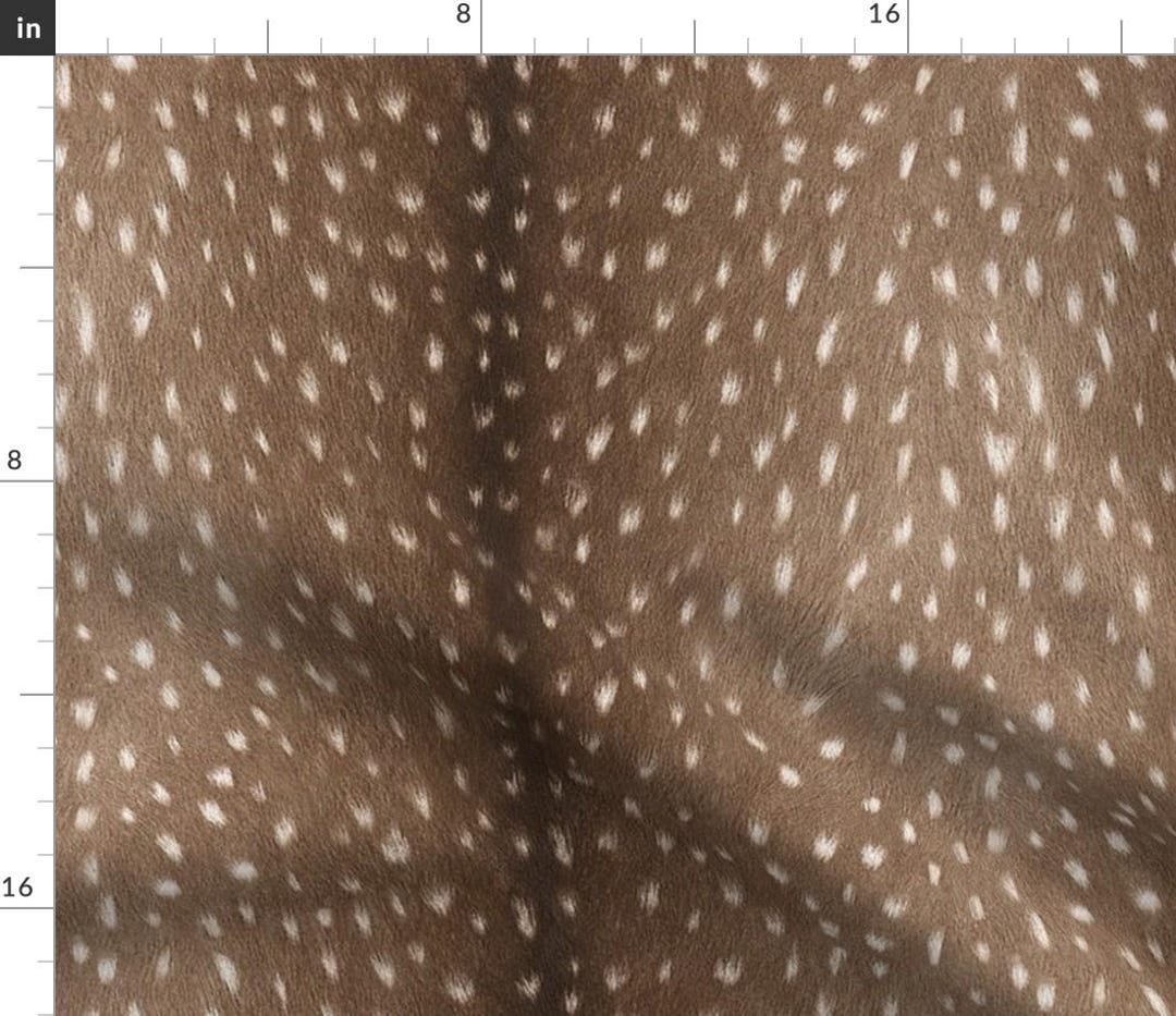 Deer Skin Pattern Fabric Silky Deer Hide Brown Deer Skin // Large by ...