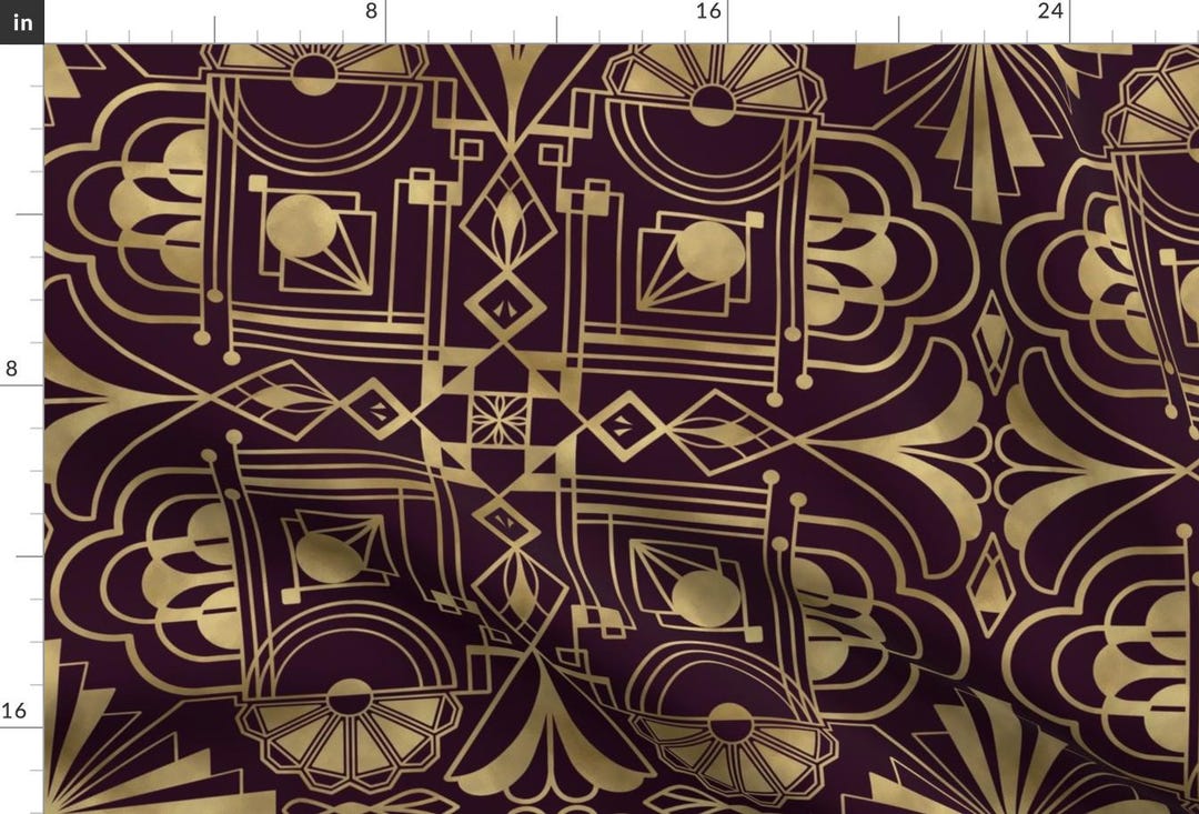 Art Deco Fabric - Glamorous 1920’S by New Branch Studio - Art Deco ...