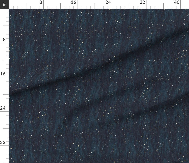 Night Sky Fabric Night Sky Stars by at the Cottage Black | Etsy