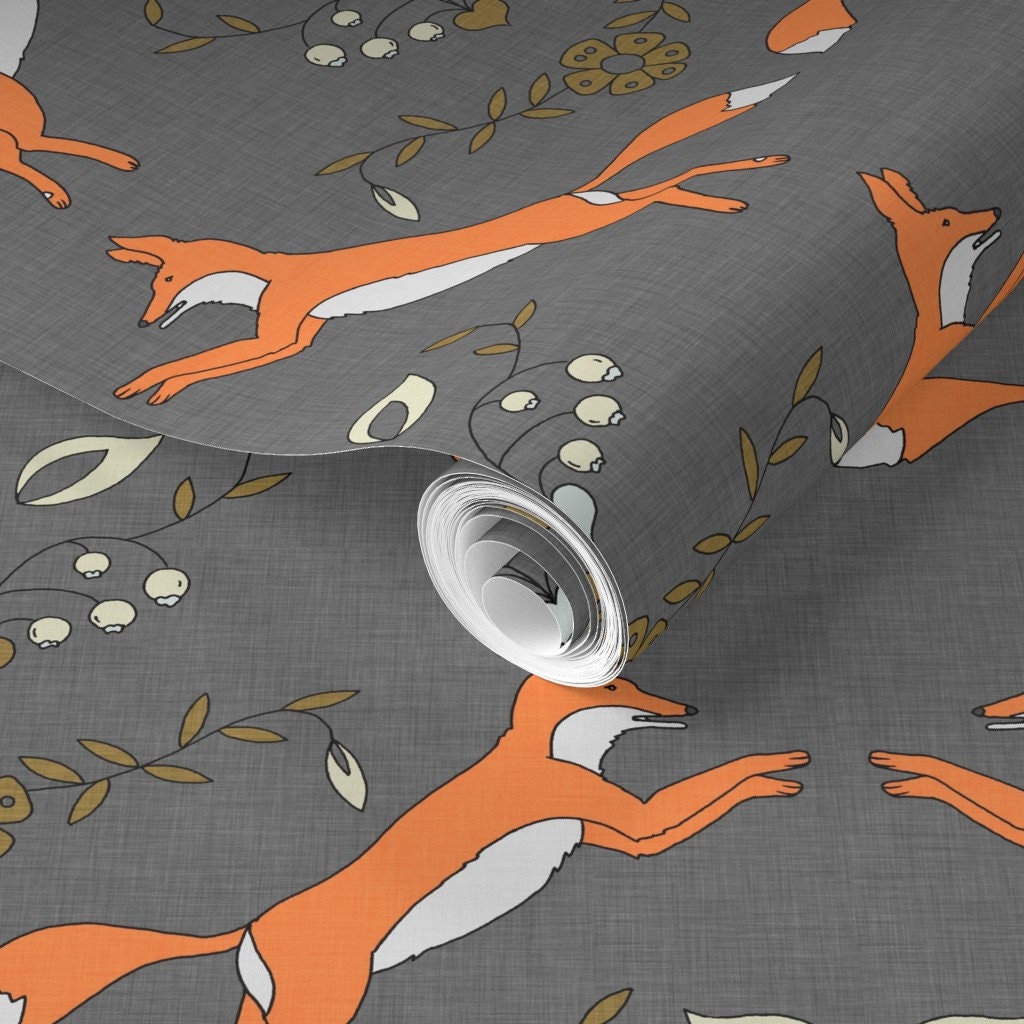 Fox Wallpaper Foxen Small by Holli Zollinger Animal - Etsy