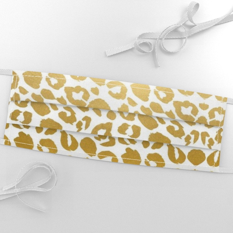 Gold Leopard Print Fabric Gold Leopard Print by Jenlats - Etsy