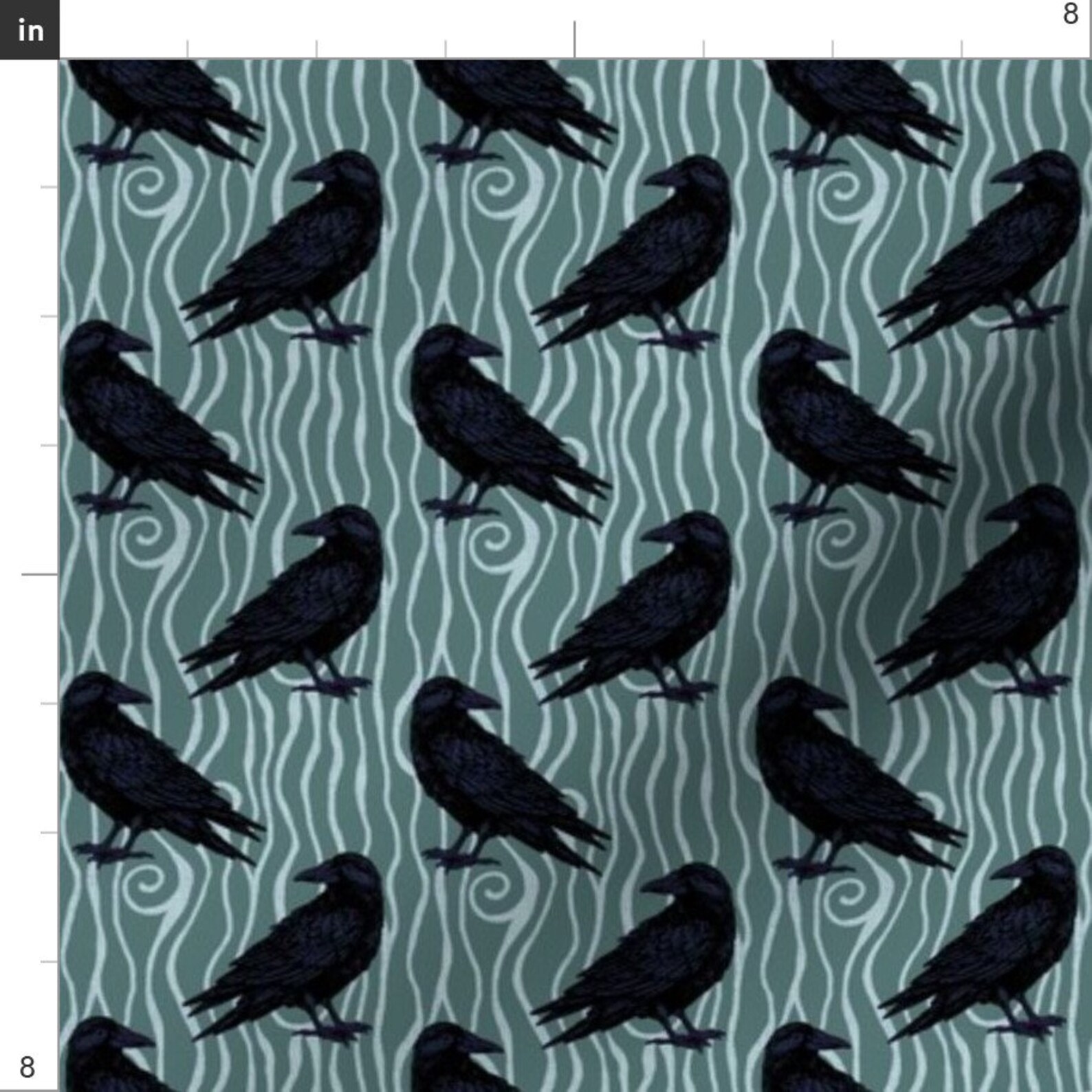 Crow Fabric as the Crow Flies by Keweenawchris Literature | Etsy