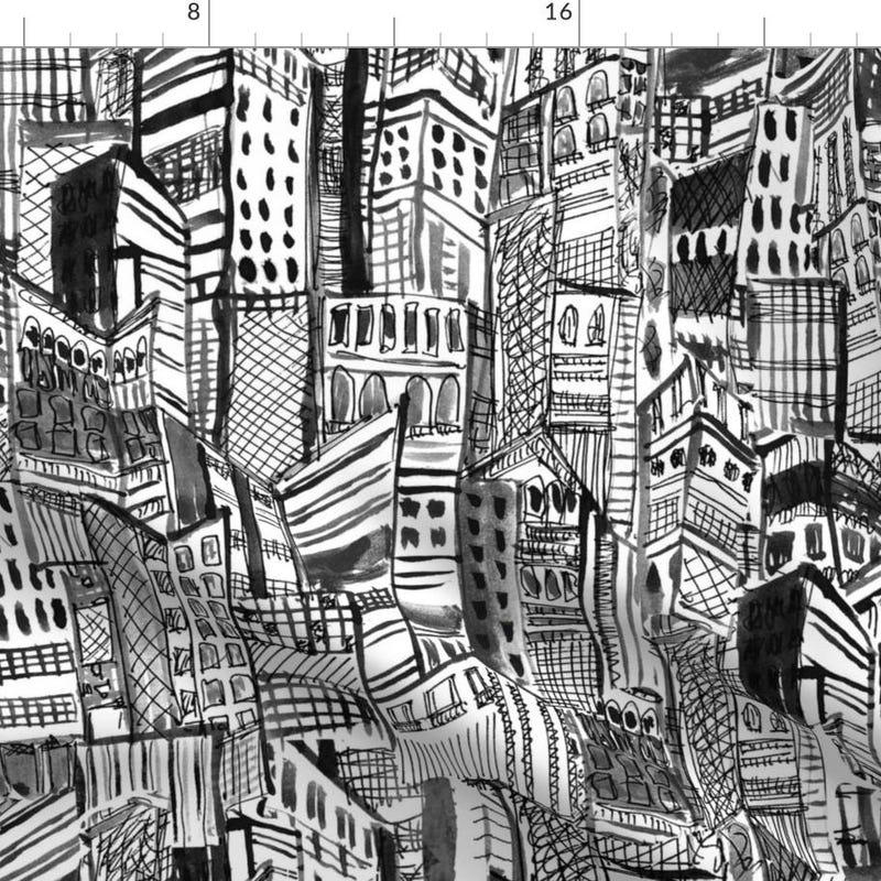 City Scape Cotton Fabric - Etsy