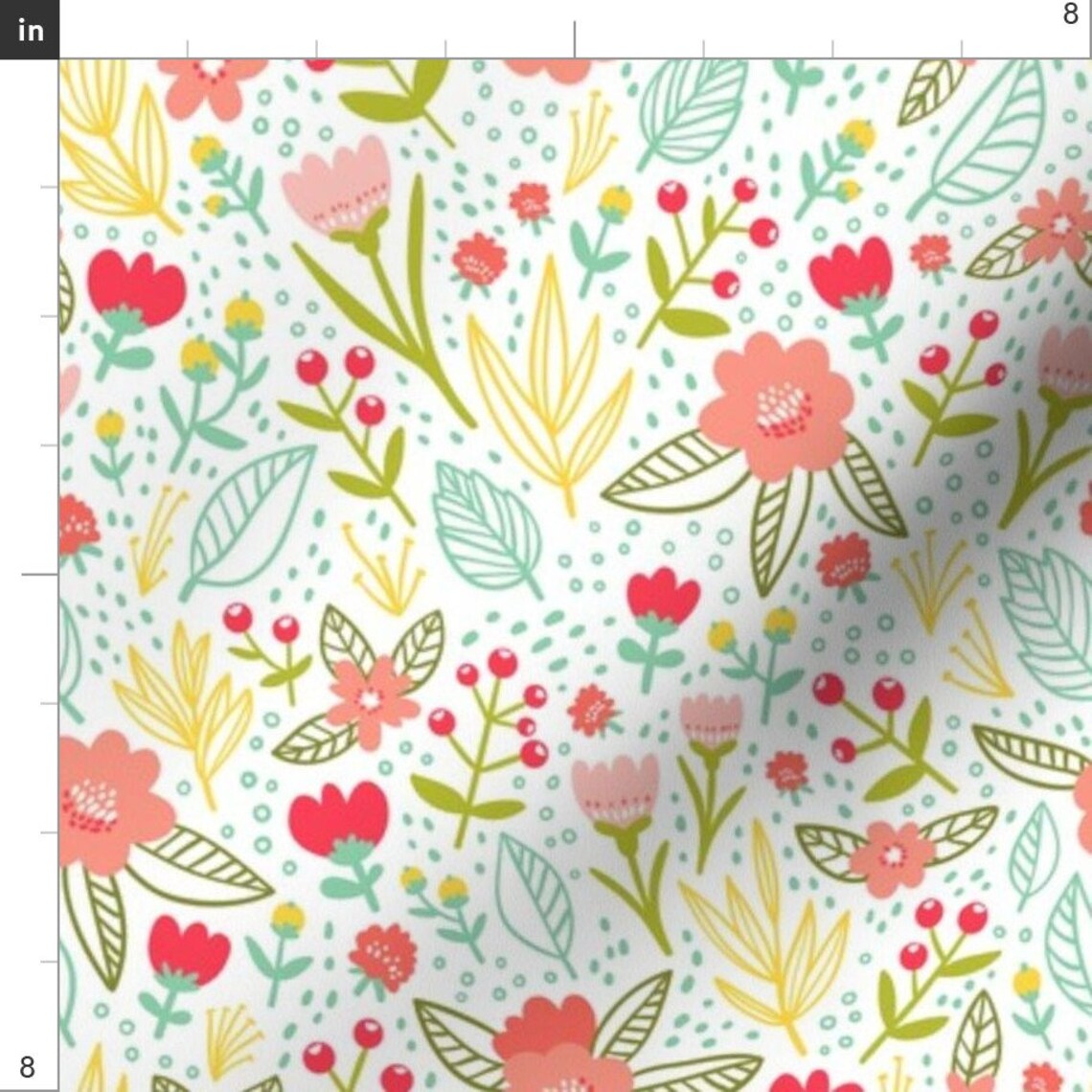 Shabby Chic Flower Fabric Floral Pattern by Stolenpencil | Etsy