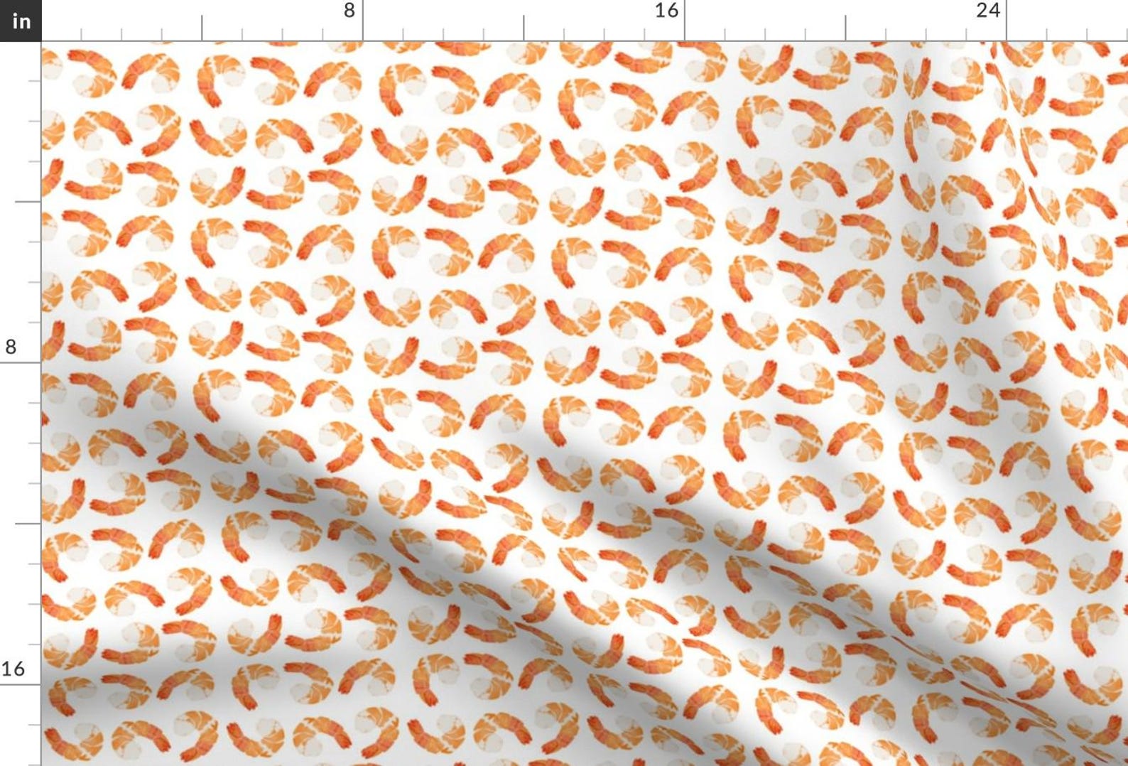 Shrimp Fabric - Skimpy Shrimpy by Annaboo - Shrimp Ocean Aquatic Life ...