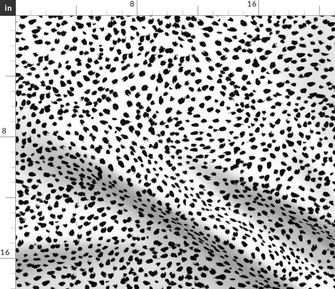 Black and White Dalmatian Animal Print Brushstroke Dots | Etsy