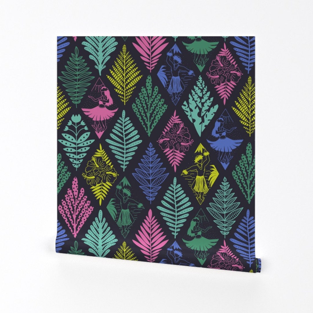 Hula Dancer Wallpaper Hula Dancer Ikat by Sandra_hutter_designs ...