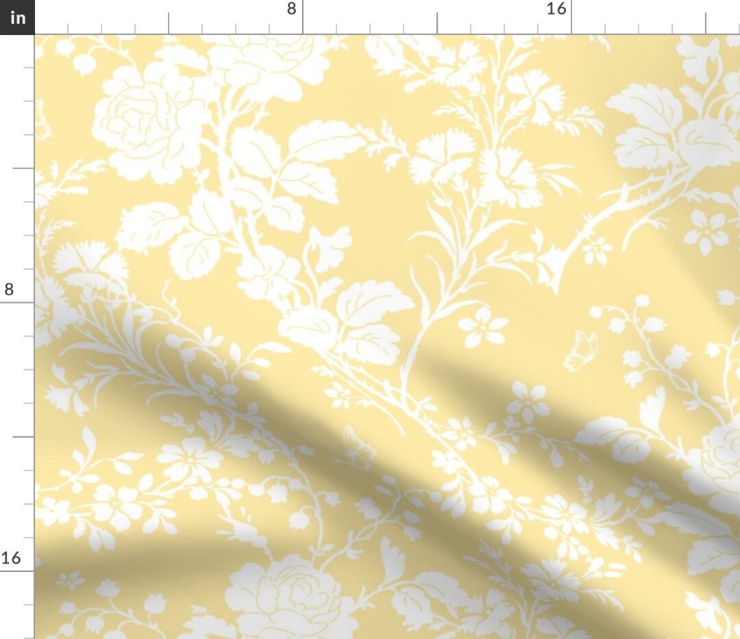 White Roses Fabric Bridal Suite Buttercup by Lilyoake - Etsy