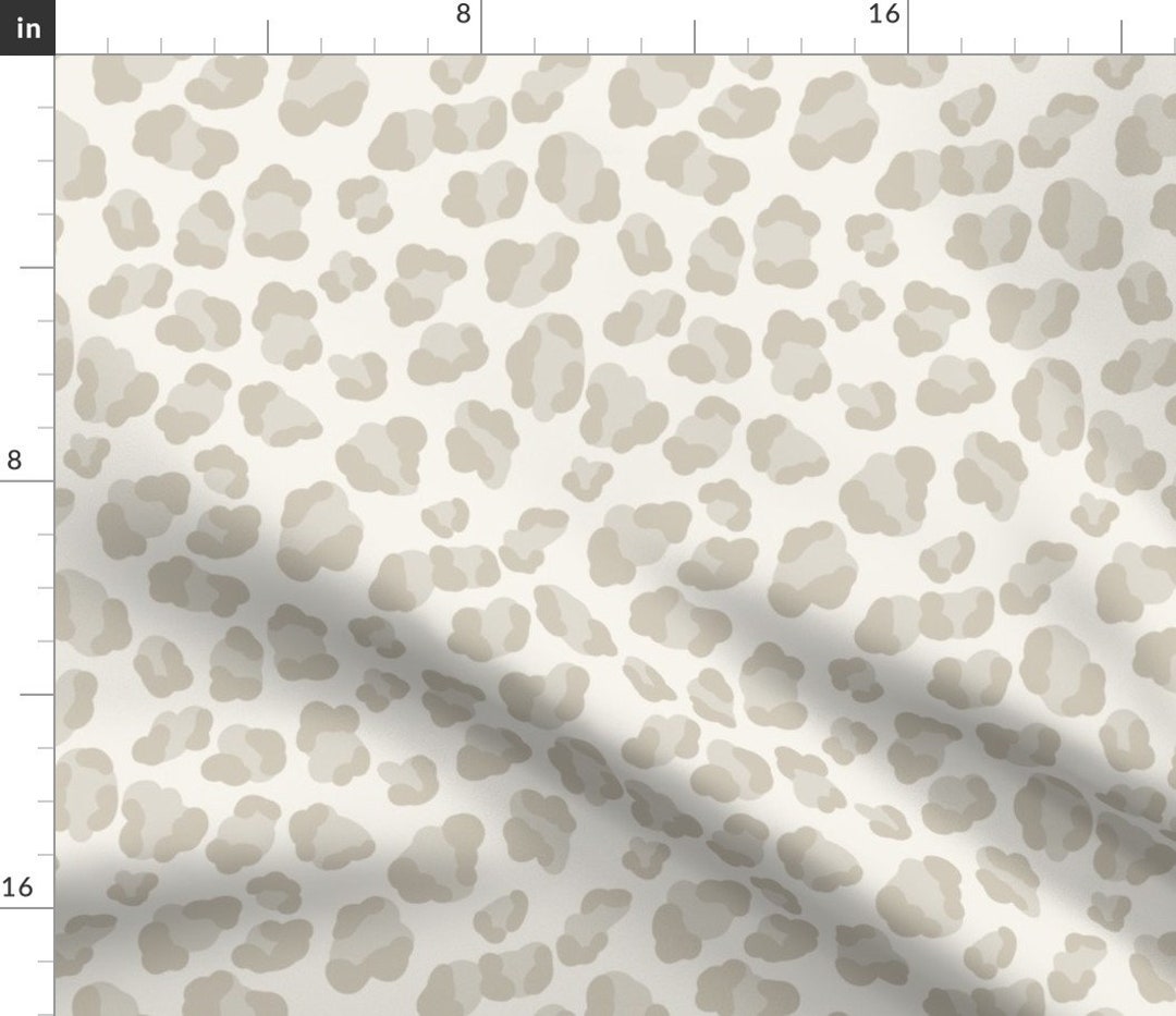 Tan Animal Print Fabric Leopard Taupe by Designed_by_debby Neutral ...