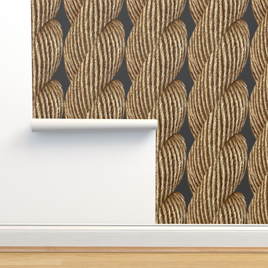 Nautical Rope Wallpaper Padstow by Littlegemstudio Knots - Etsy