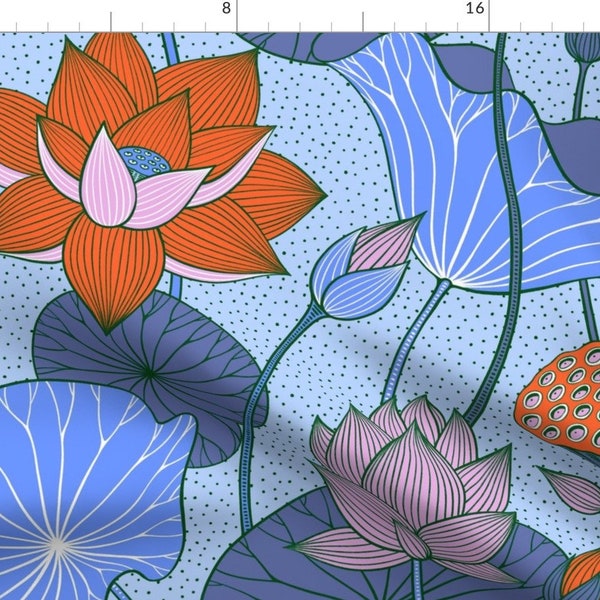Lotus Fabric - Etsy