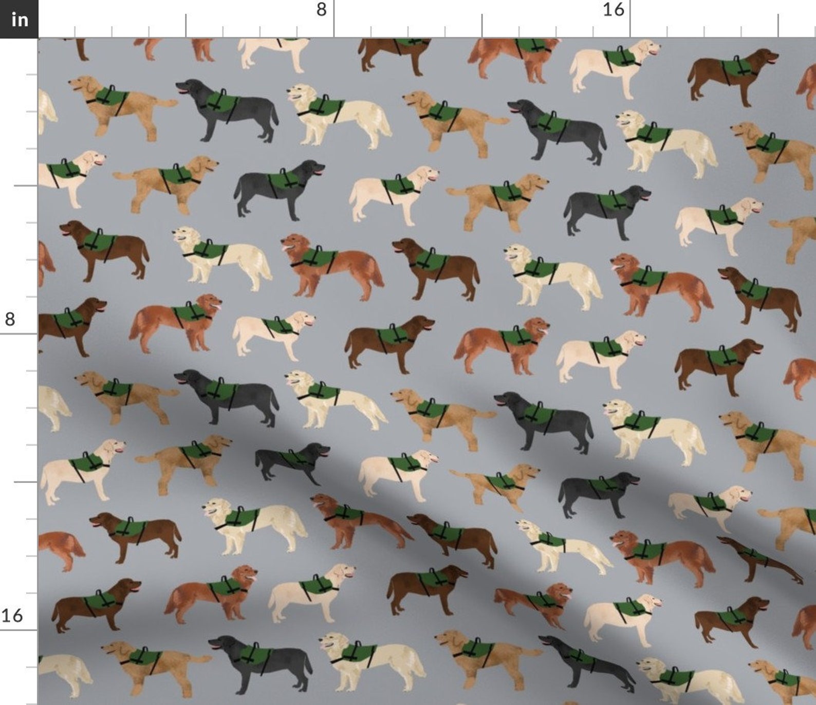 Labrador Fabric Service Dogs Design by Petfriendly Lab - Etsy