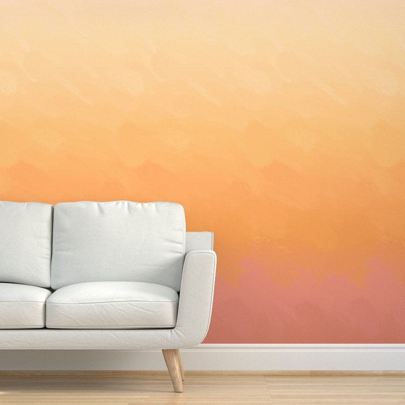 Coral Sunset Wallpaper Sunset by Natalie-k Pink Coral - Etsy
