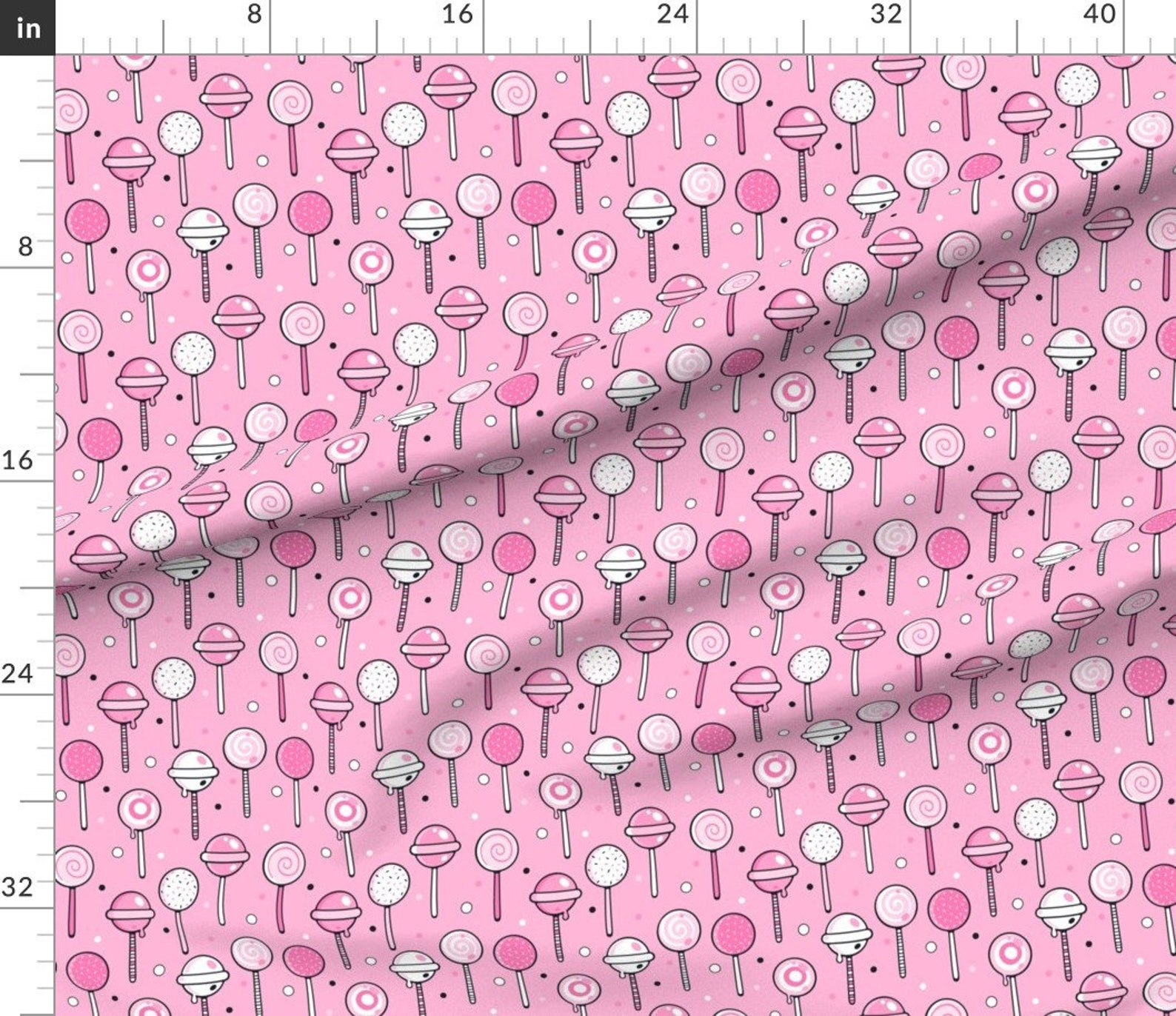 Pink Lollipop Fabric Sweet Lollipop by Nossisel Pink | Etsy
