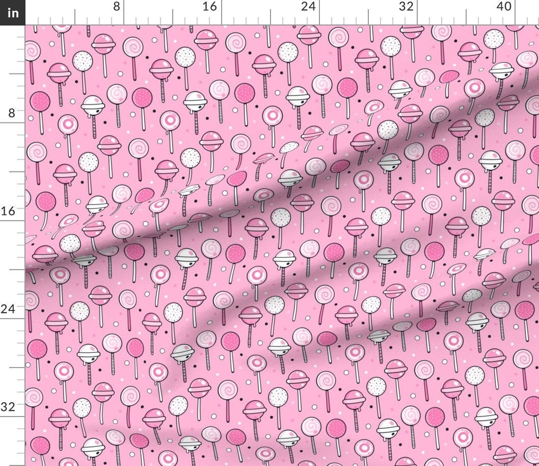Pink Lollipop Fabric Sweet Lollipop by Nossisel Pink | Etsy